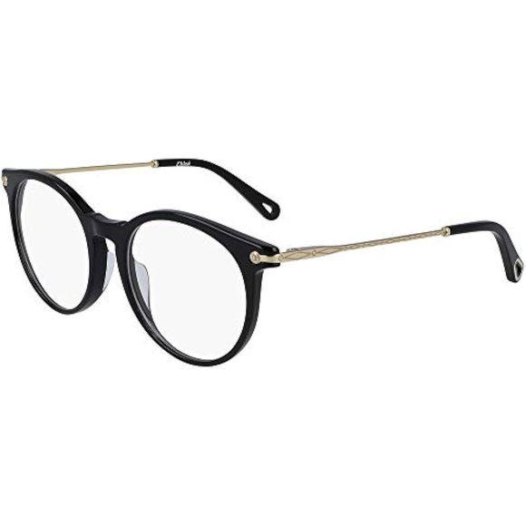 Chloe | Accessories | New Chloe Ce 2735 0round Black Gold Eyeglasses ...